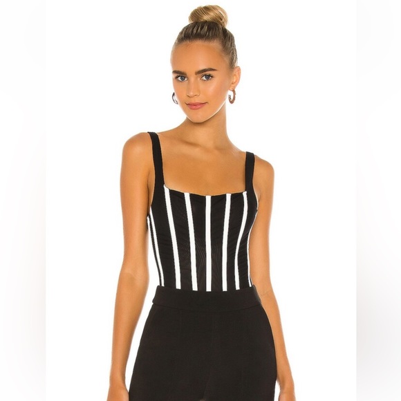 MISHA COLLECTION | Tops | Misha Collection Striped Kyanni Bodysuit In ...